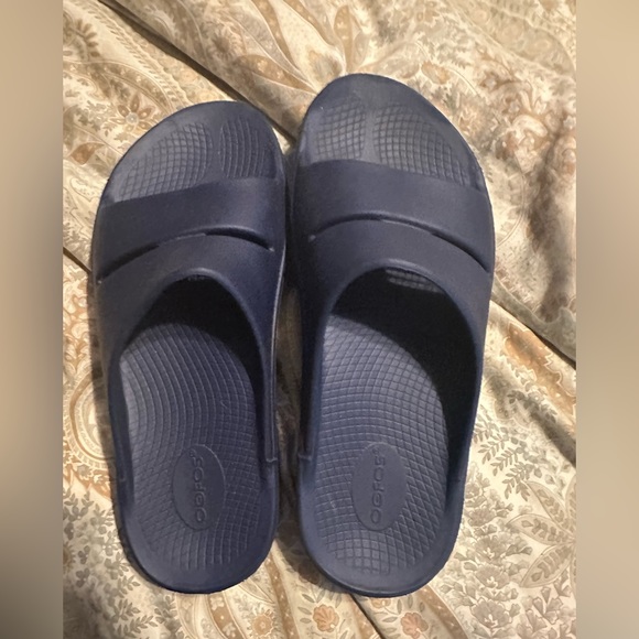 OOFOS | Shoes | Oofos Navy Recovery Slides | Poshmark